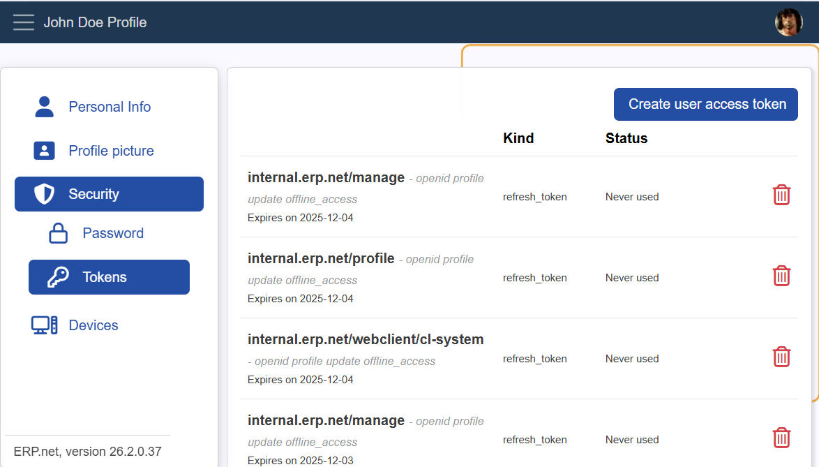 Issuing Reference Tokens (PAT and SAT) | ERP.net Developer Docs
