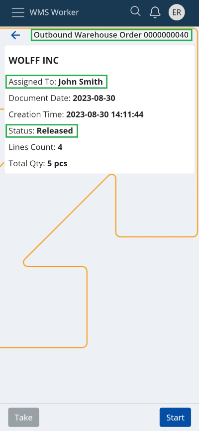 Take | ERP.net Tech Docs